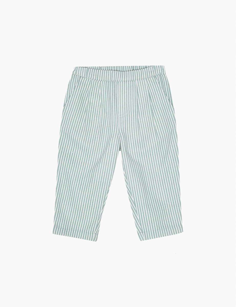 Birk Pants in Misty Blue Stripe – Spilled Milk